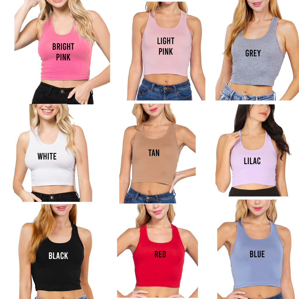Custom Racerback Crop Top – ADashOfChic