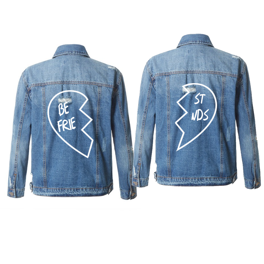 Best Friends Mid-Wash Distressed Denim Jacket – ADashOfChic