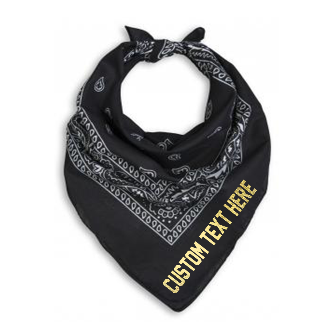 Custom Text Bandana Neck Scarf – ADashOfChic